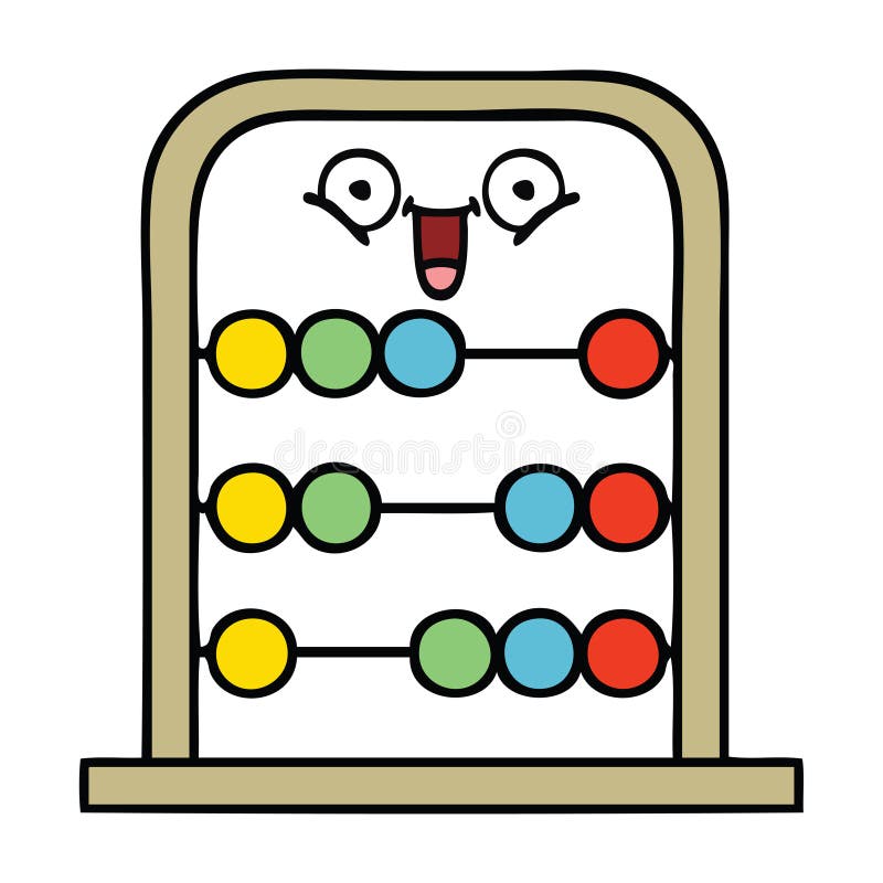 Cute cartoon abacus stock vector. Illustration of counting - 149175946