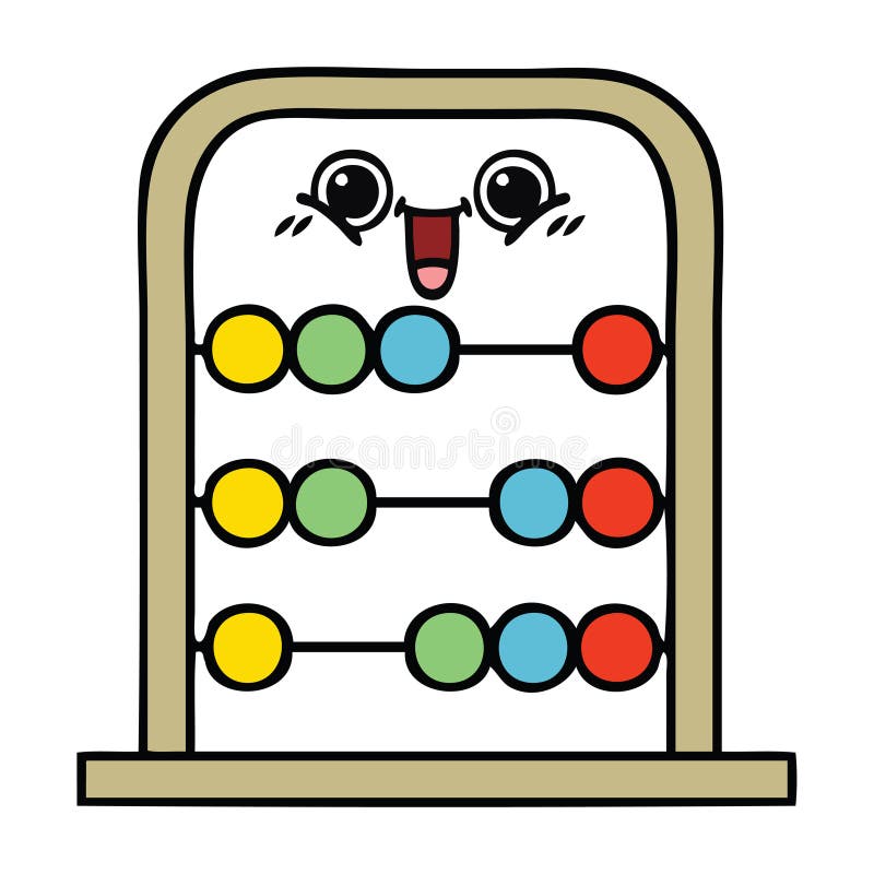 Cute cartoon abacus stock vector. Illustration of maths - 149230477