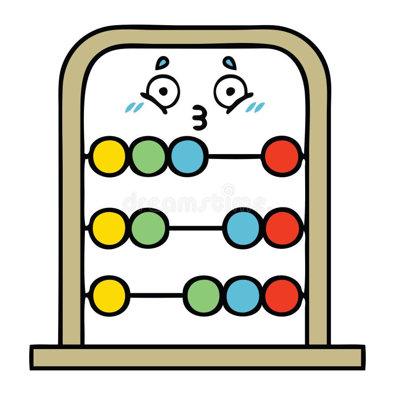 Cute cartoon of a abacus stock vector. Illustration of maths - 146091042