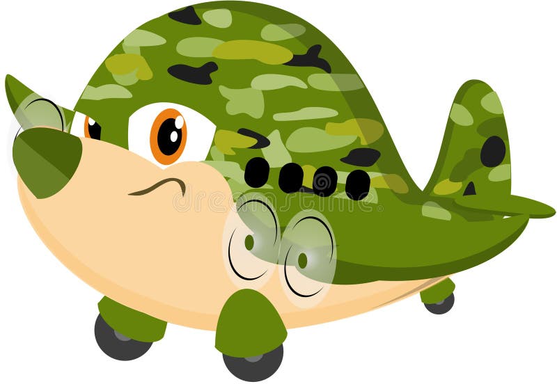 Cute cartoon airplane stock illustration. Illustration of nerd - 19325693