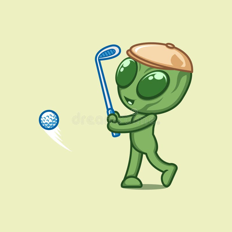 Cute cartoon alien stock vector. Illustration of player - 293886589