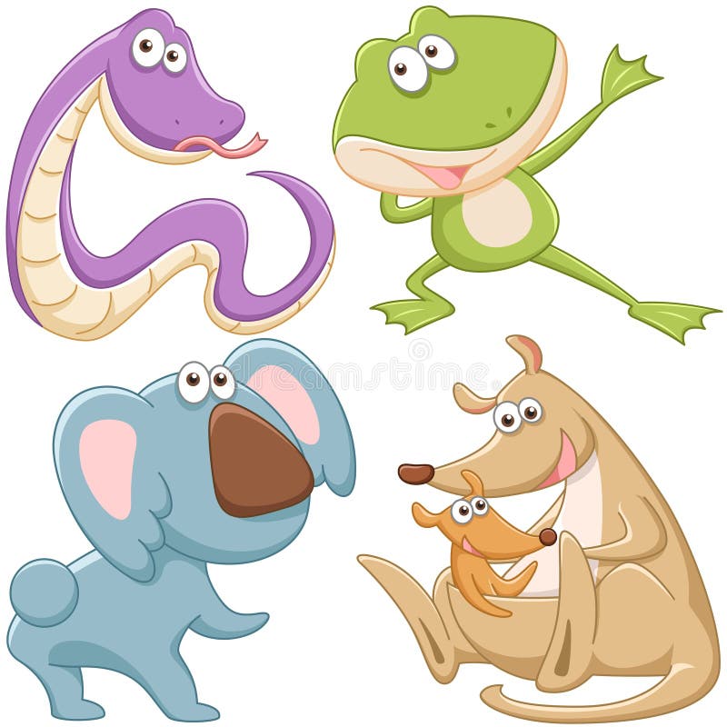 Animal Set Cartoon Stock Illustrations – 302,379 Animal Set Cartoon ...