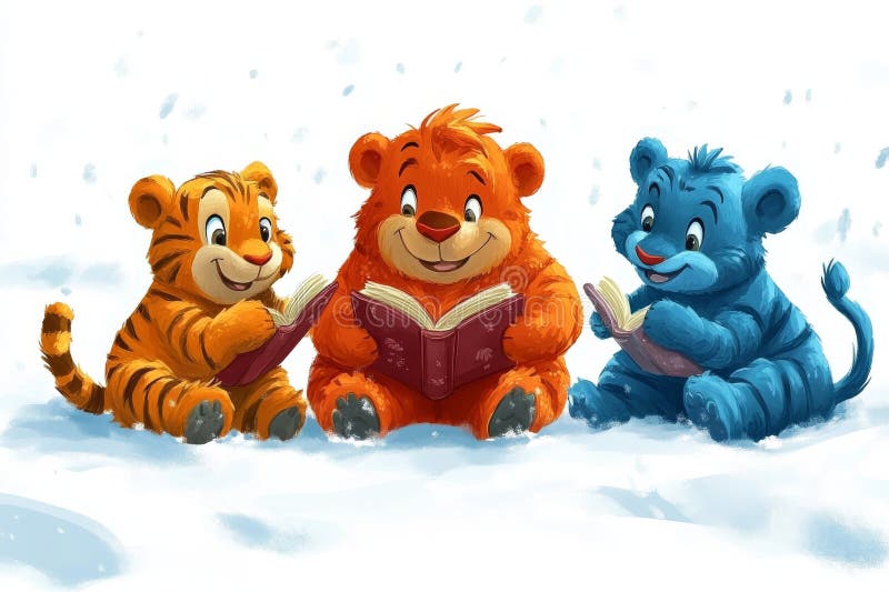 Cute Cartoon Animals Reading Books Stock Photos - Free & Royalty-Free ...