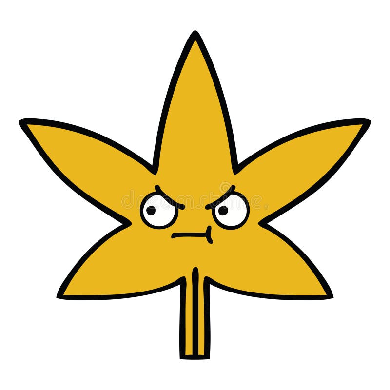 Cute cartoon autumnal leaf stock vector. Illustration of cute - 147632366