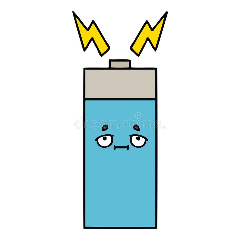 Cute cartoon battery stock vector. Illustration of cute - 147645917