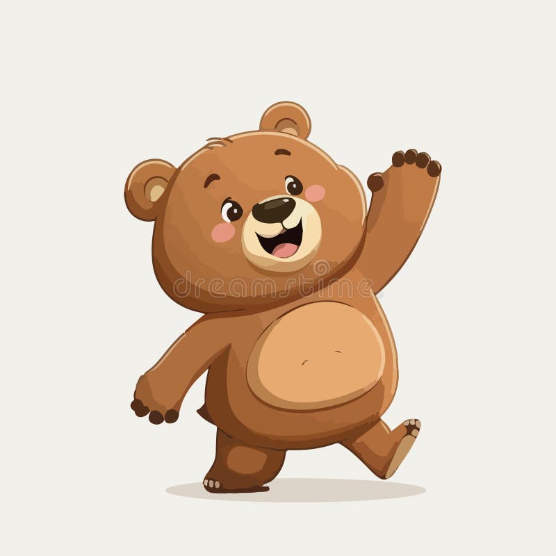 Cute Cartoon Bear. Vector Illustration Stock Vector - Illustration of ...