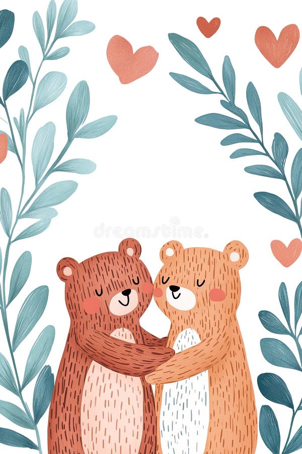Clipart Of Bears Hugging