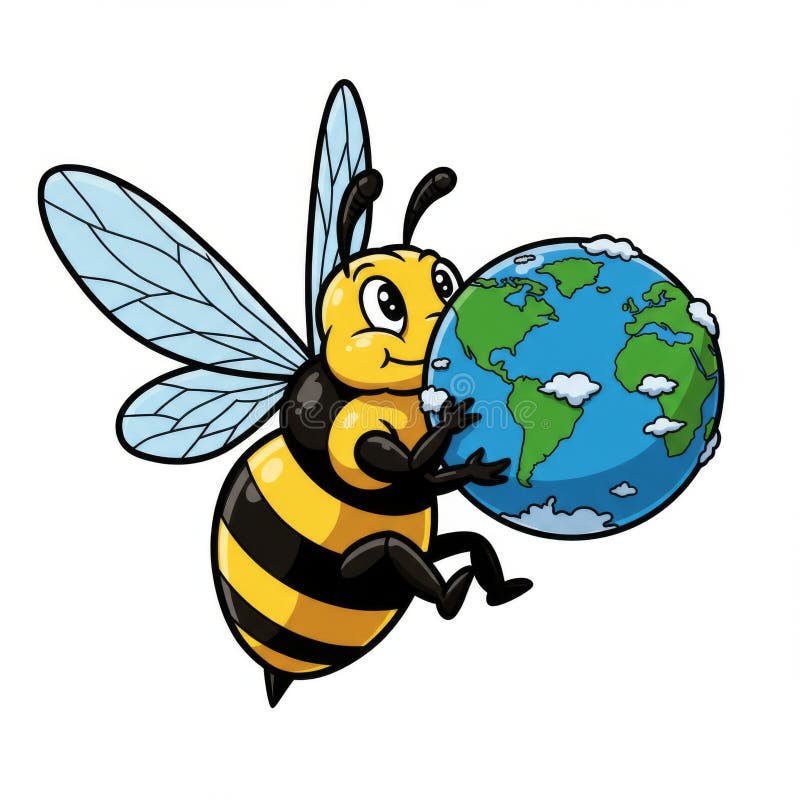 Bee Earth Globe Stock Illustrations – 735 Bee Earth Globe Stock ...