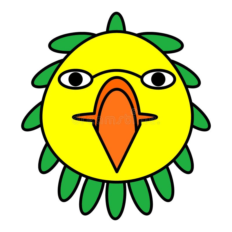 Cute Cartoon Bird Face.vector Illustration Stock Vector - Illustration ...