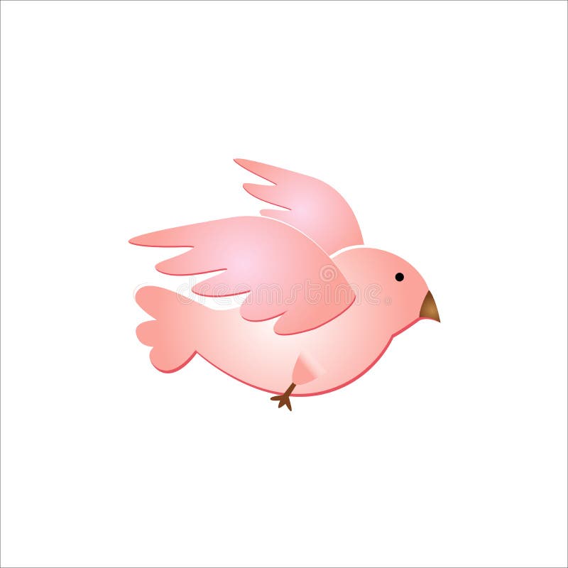 Cute cartoon bird flying stock vector. Illustration of element - 267370213