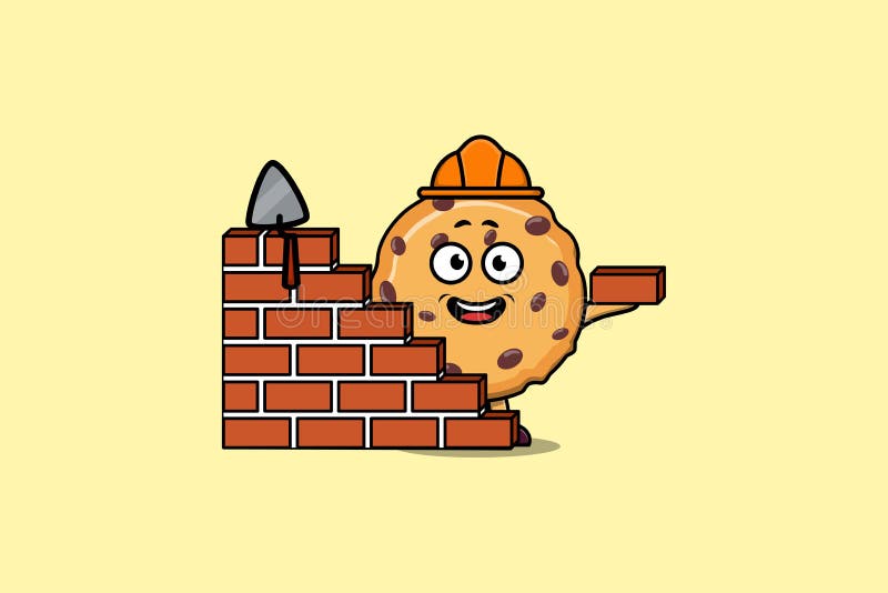 Cute Cartoon Biscuits As Mason Character Stock Vector - Illustration of ...