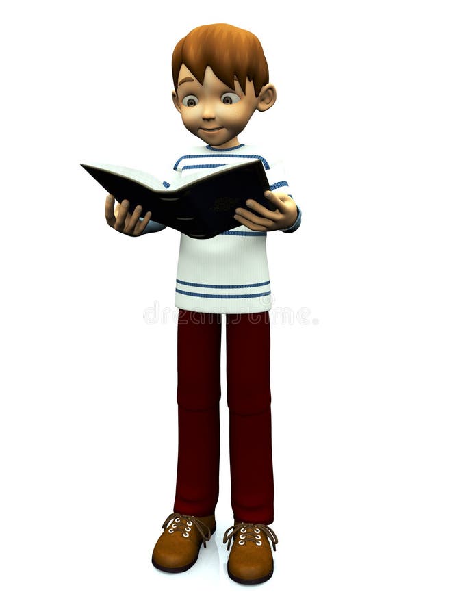 44+ Cute cartoon boy reading book Free Stock Photos - StockFreeImages