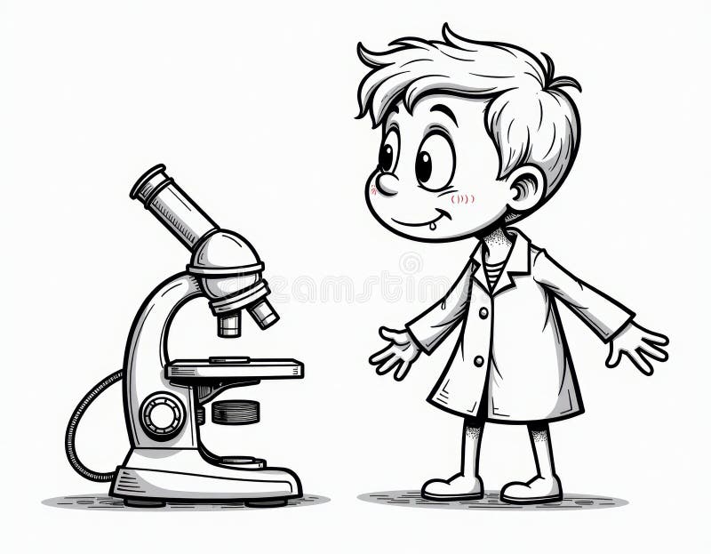 Boy Cartoon Microscope Stock Illustrations – 639 Boy Cartoon Microscope ...