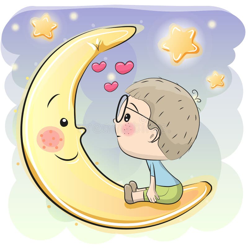 Cartoon Boy Moon Stock Illustrations – 9,410 Cartoon Boy Moon Stock ...