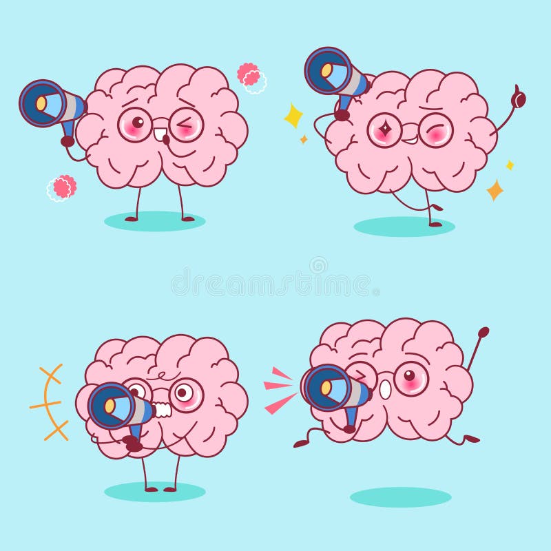 Cartoon Brain Loud Stock Illustrations – 111 Cartoon Brain Loud Stock ...