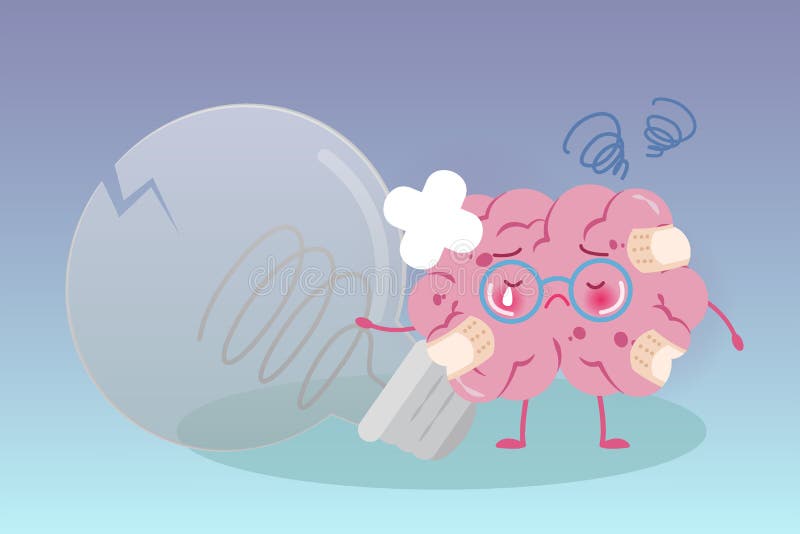 Cute cartoon brain stock vector. Illustration of conceptual - 94491271