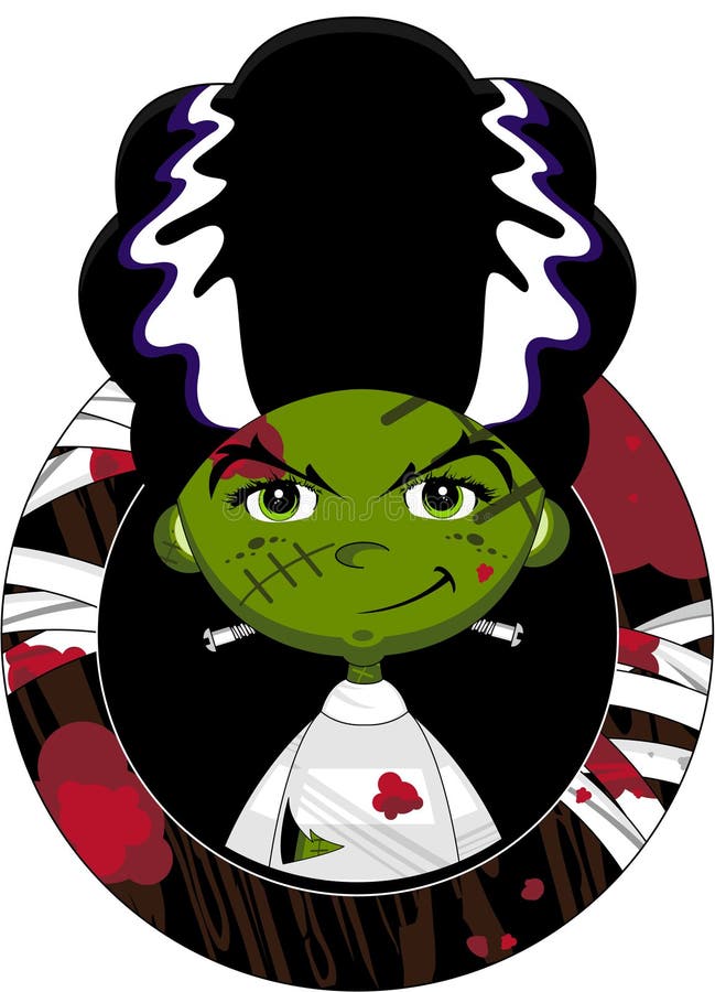 Bride Of Frankenstein Cartoon Face