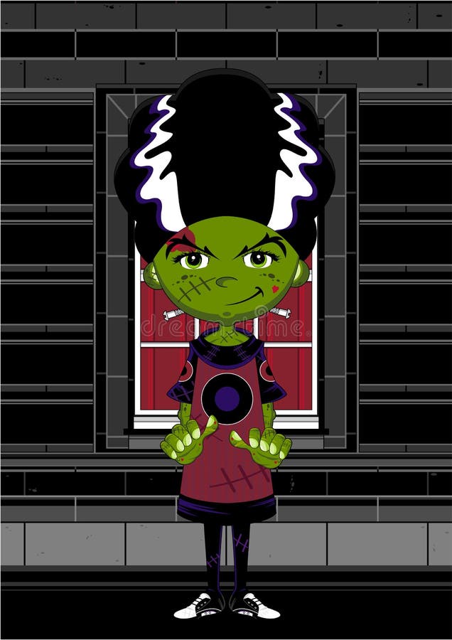Cartoon Bride Of Frankenstein