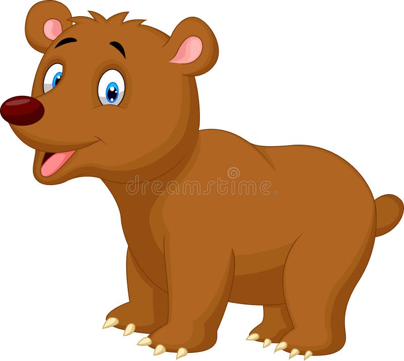 Cute cartoon brown bear stock vector. Illustration of grizzly - 45680683