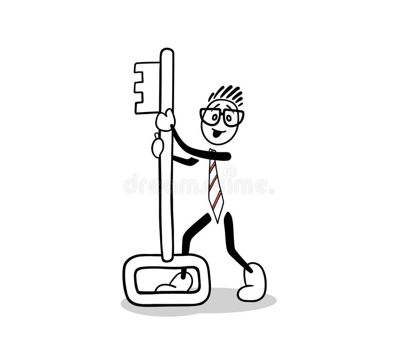 Cute Cartoon Holding Key Stock Illustrations – 346 Cute Cartoon Holding ...