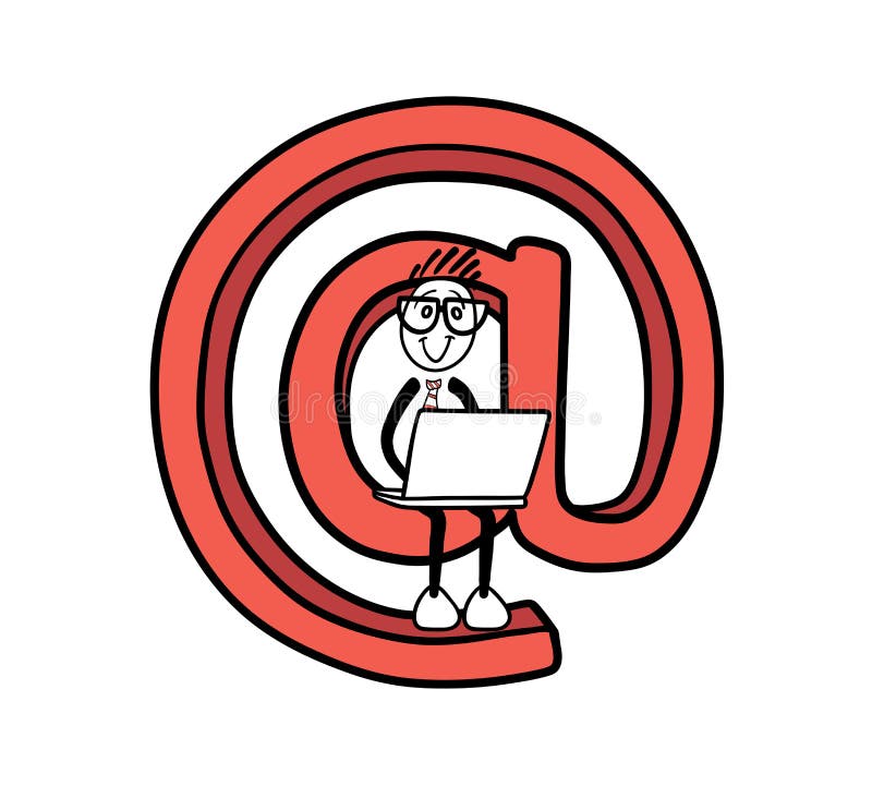 Sending Email Cartoon Stock Illustrations – 1,328 Sending Email Cartoon ...