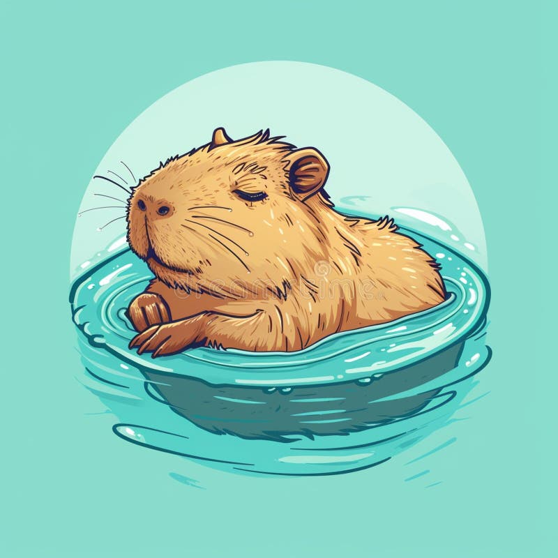Cute Cartoon Capybara Expression Stock Photos - Free & Royalty-Free ...