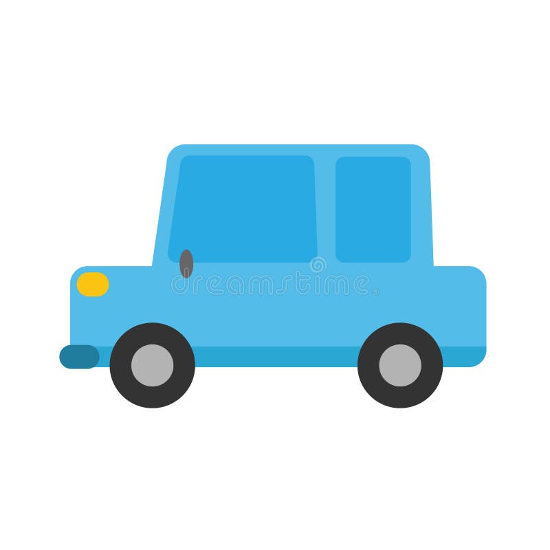 Small cute blue car side stock illustration. Illustration of coupe ...