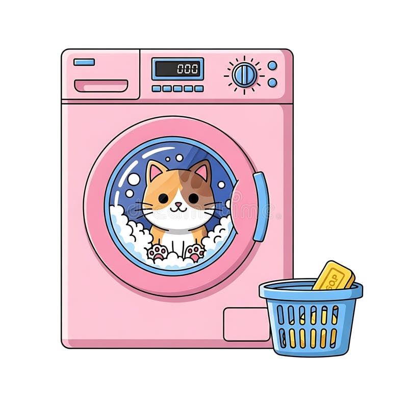Washing Machine Cartoon Soap Bubbles Stock Illustrations – 161 Washing ...