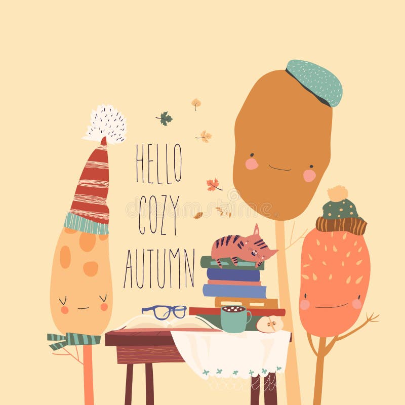 Cute Cartoon Cat Sleeping on Stack of Book Stock Vector - Illustration ...