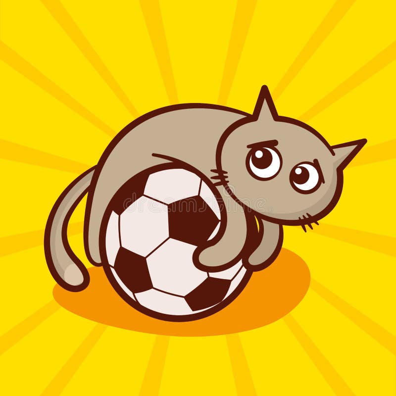 Cats Playing Football Cartoons