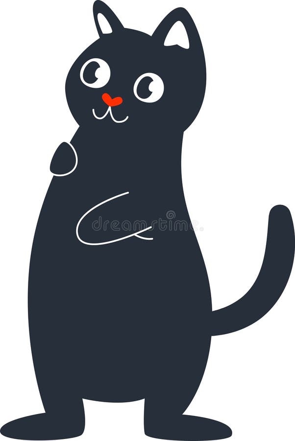 Cute Cartoon Cat stock vector. Illustration of kitty - 303259690