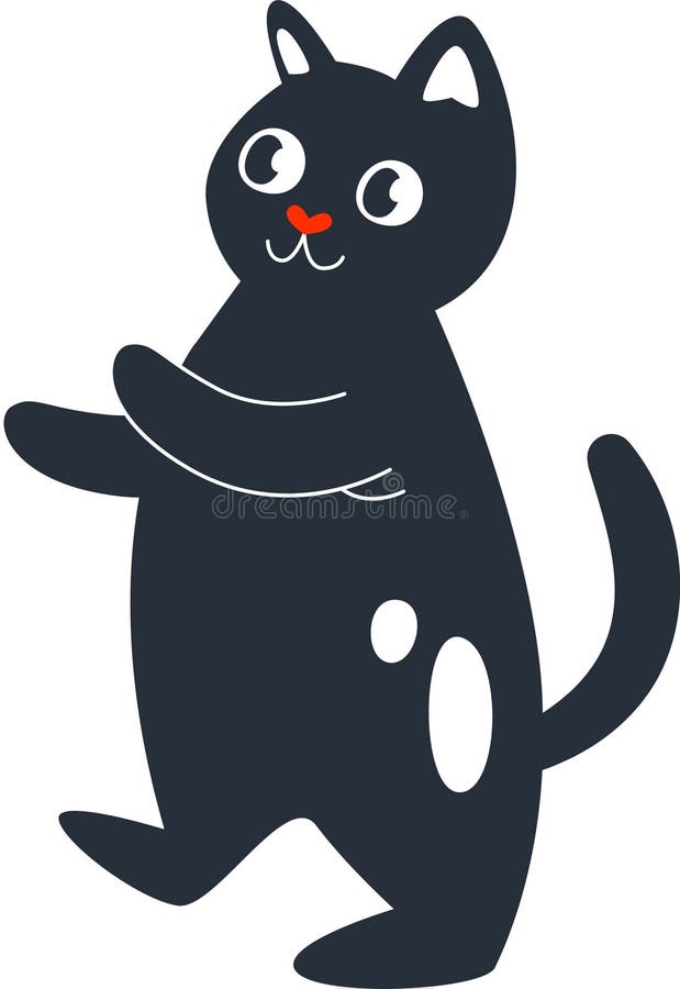 Cute Cartoon Cat stock vector. Illustration of funny - 303260462