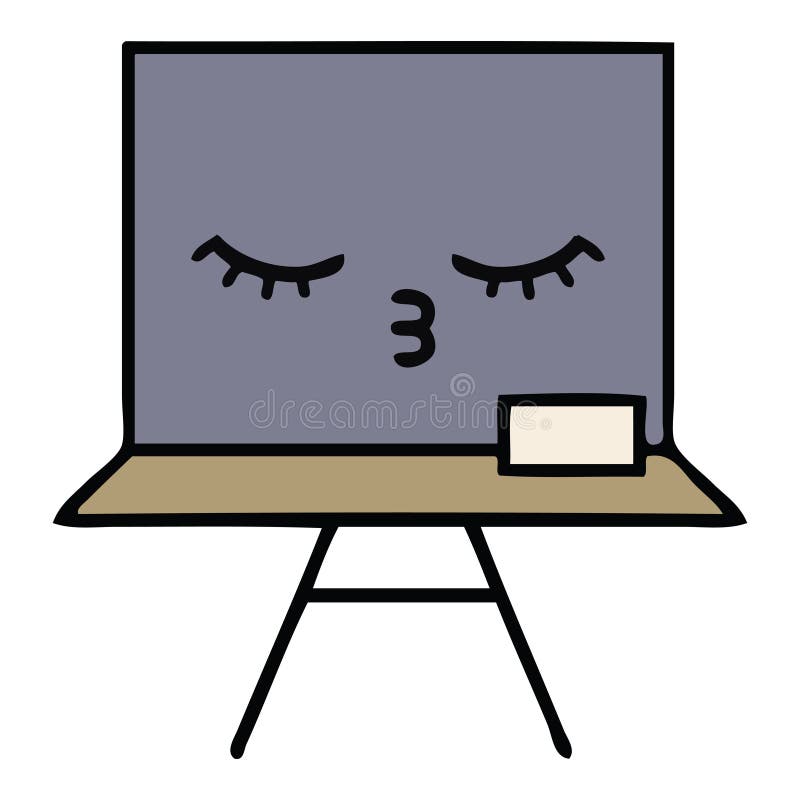 Cute cartoon chalkboard stock vector. Illustration of artwork - 147716080