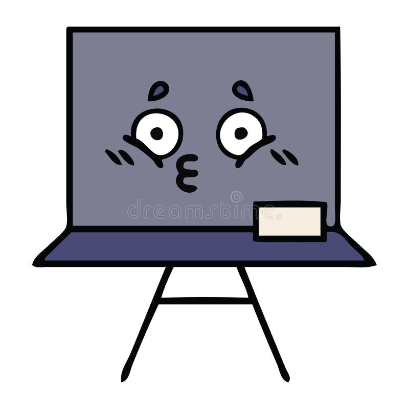 Cute Cartoon of a Chalkboard Stock Vector - Illustration of chalk ...