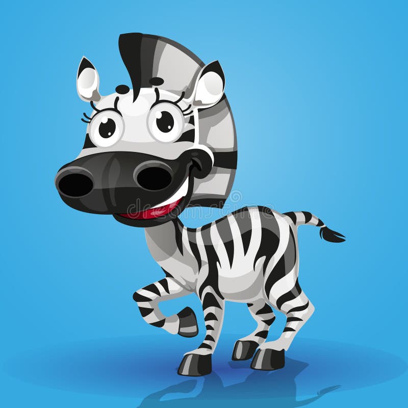 Cartoon Zebra Blue Background Stock Illustrations – 641 Cartoon Zebra ...