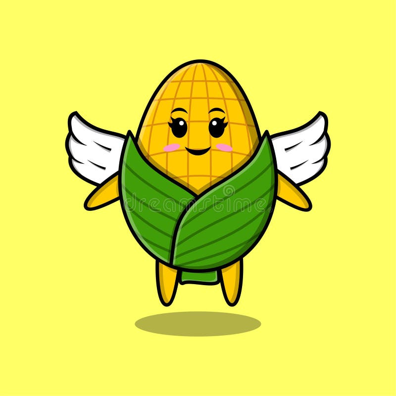 Cute Cartoon Corn Character Stock Vector - Illustration of mascot ...