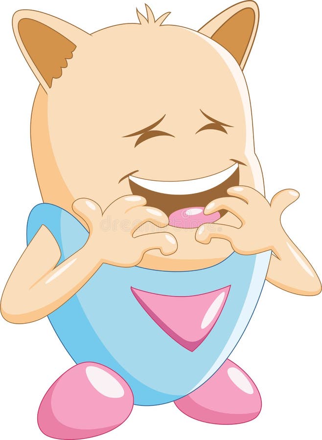 Cute Cartoon Character Laugh Stock Vector - Illustration of eyes ...