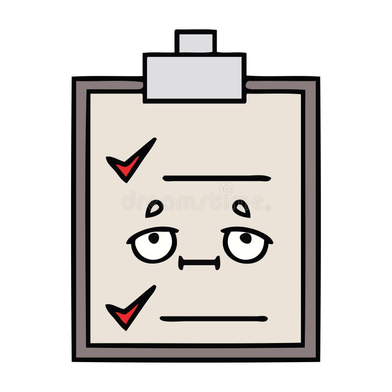 Cute cartoon check list stock vector. Illustration of list - 147639491