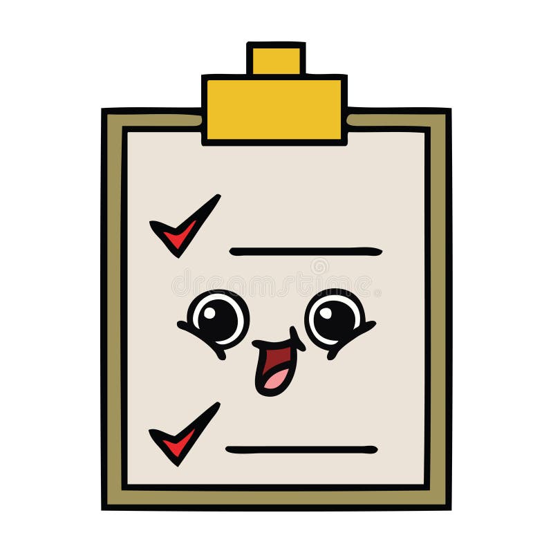 Cute cartoon check list stock vector. Illustration of sports - 147733771