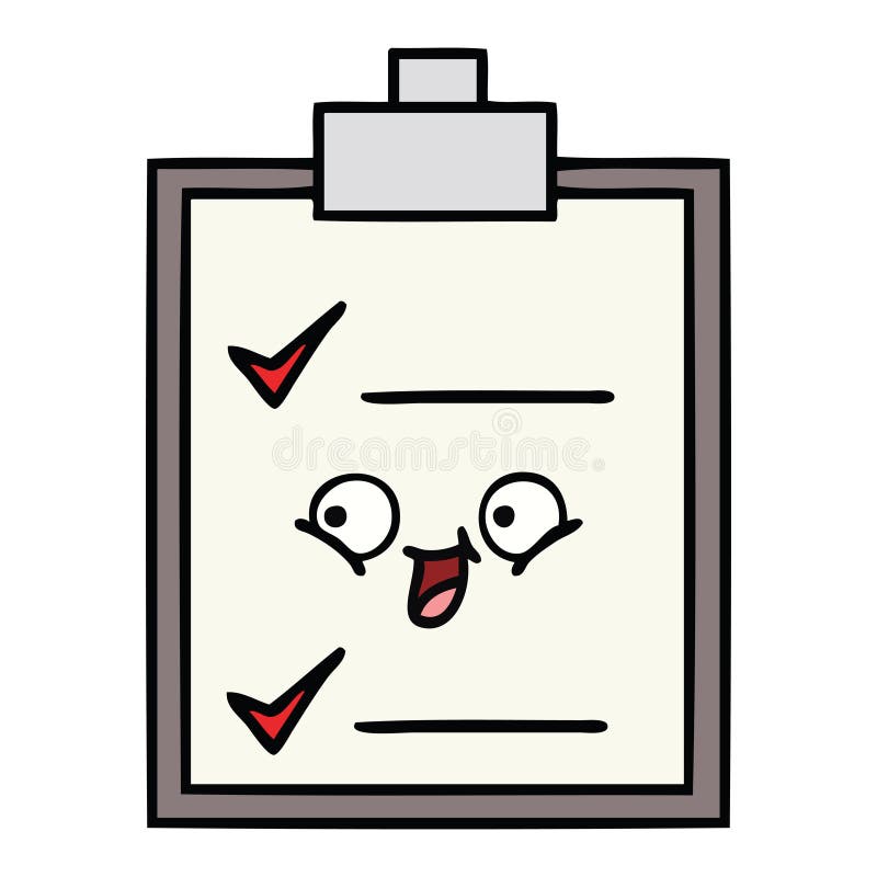 Cute cartoon check list stock vector. Illustration of artwork - 147745344