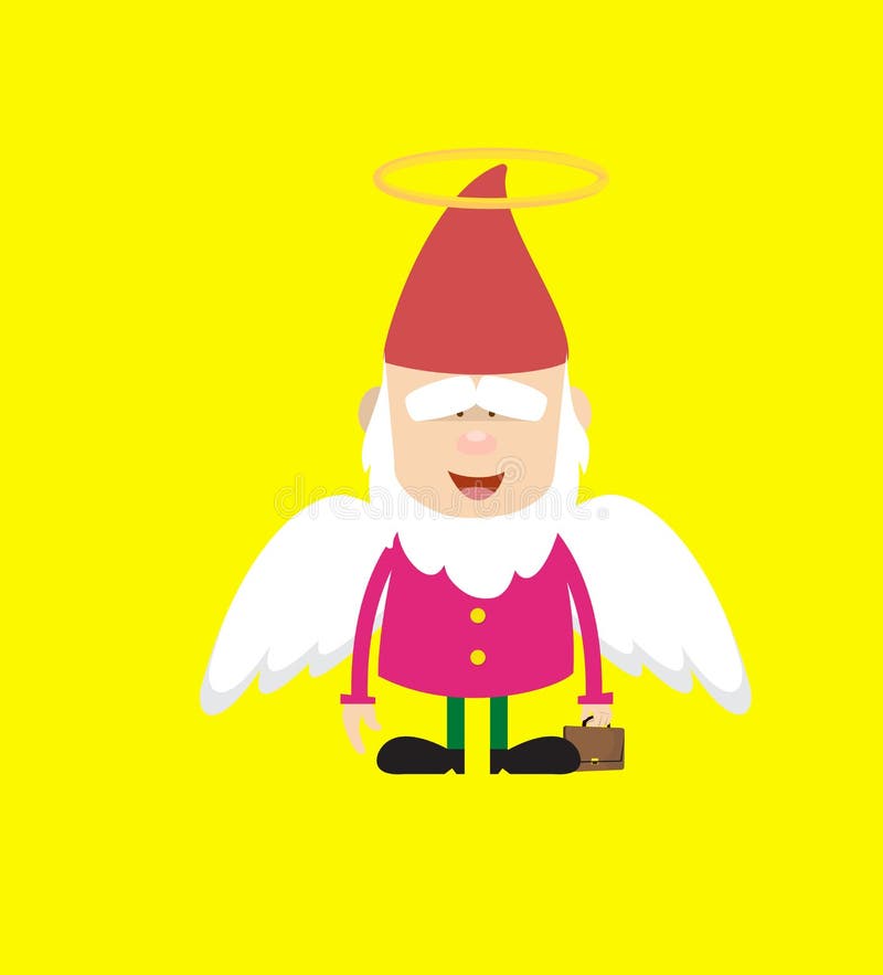 Cute Cartoon Chef - in Angel Costume Vektor Abbildung - Illustration ...