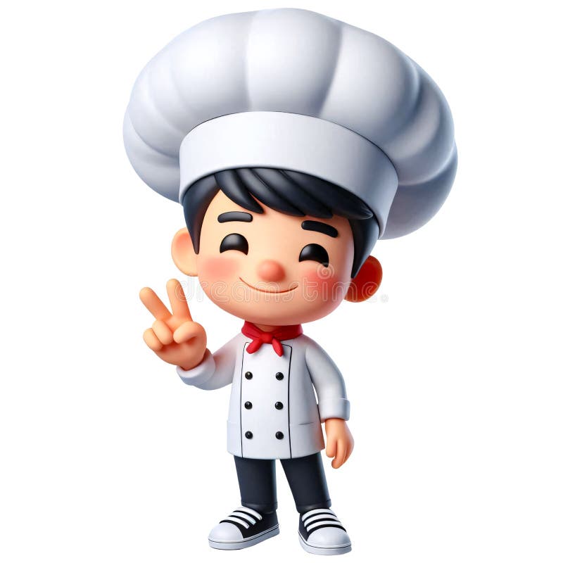 Cute Cartoon Chef Boy Character in Uniform Stock Image - Illustration ...
