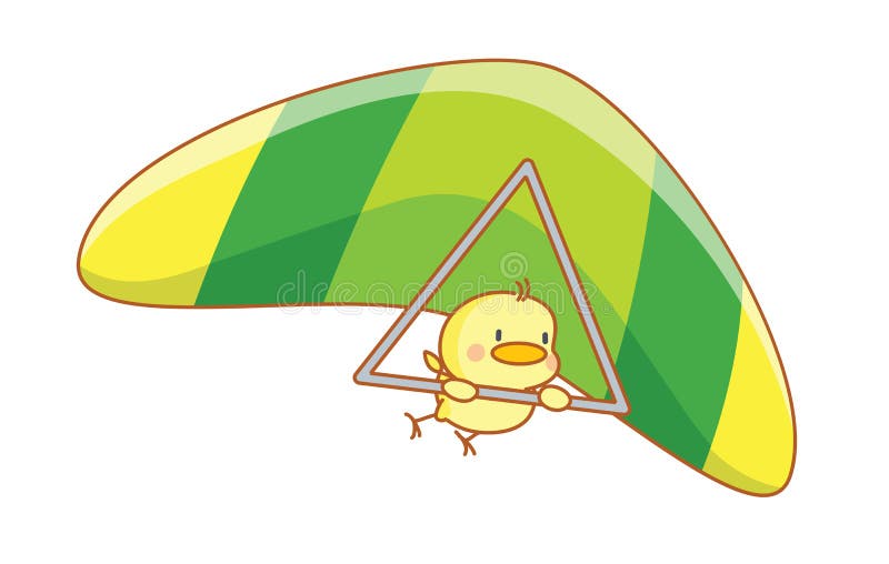 Cute Cartoon Chicks Skydiving Stock Illustration - Illustration of card ...