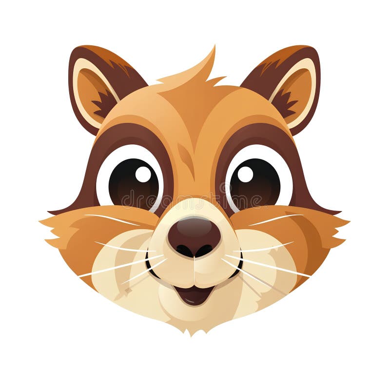 Chipmunk Face Outline