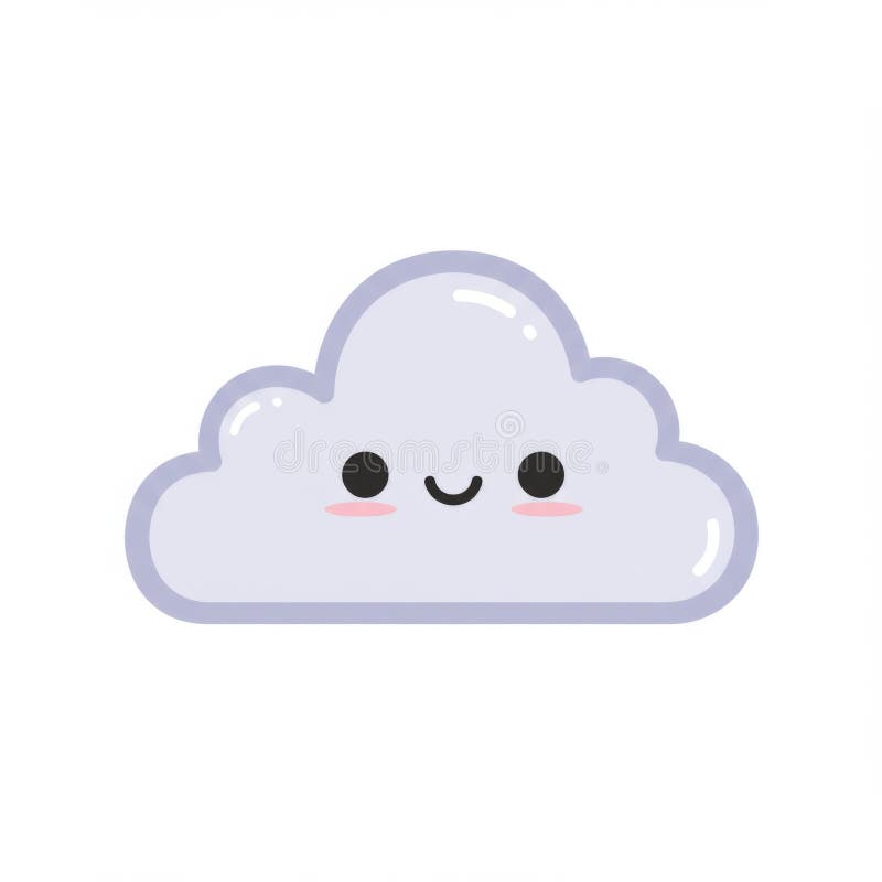 Cute Cartoon Cloud Illustration Stock Illustration - Illustration of ...