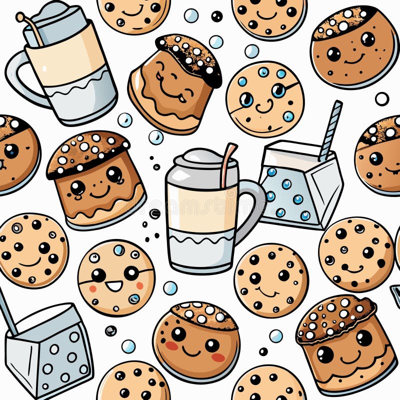 Cute Cartoon Drinks Pattern Stock Photos - Free & Royalty-Free Stock ...