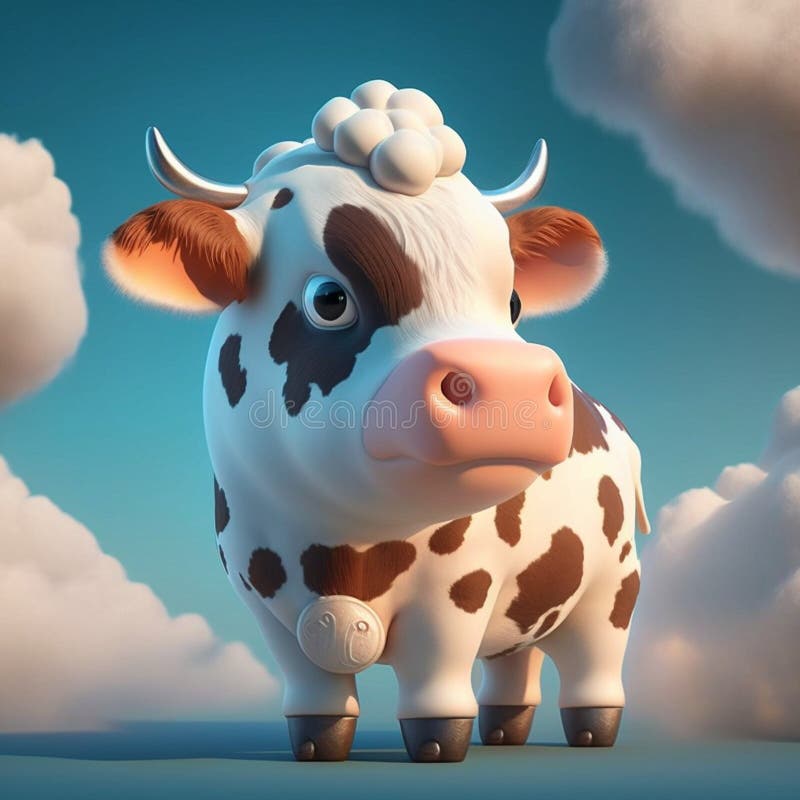 Cute Animated Baby Cow
