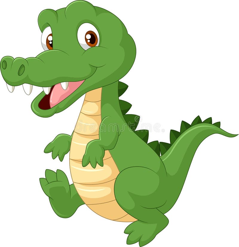 Cute cartoon crocodile stock vector. Illustration of character - 46947675