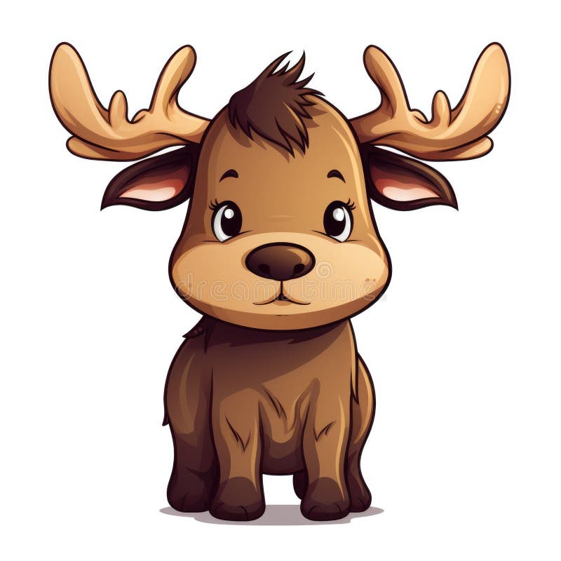 Character is a Red Moose with a Megaphone. Vector Illustration. Company ...