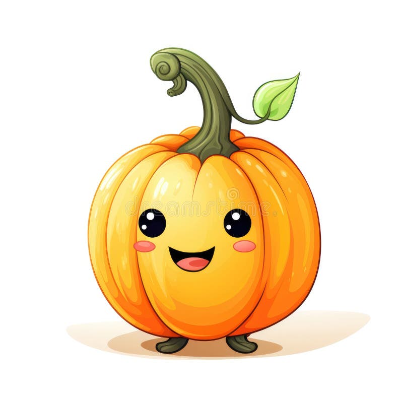 Cute Cartoon 3d Character Squash with Eyes on White Background Stock ...